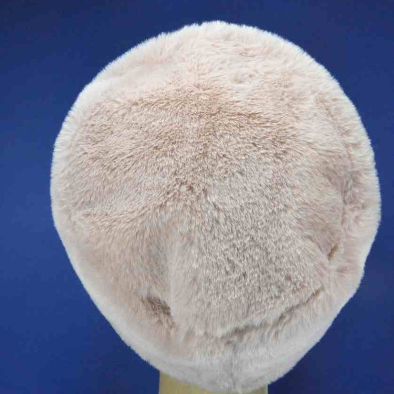Toque fantaisie fourrure rose (synthétique acrylique) | Toque femme