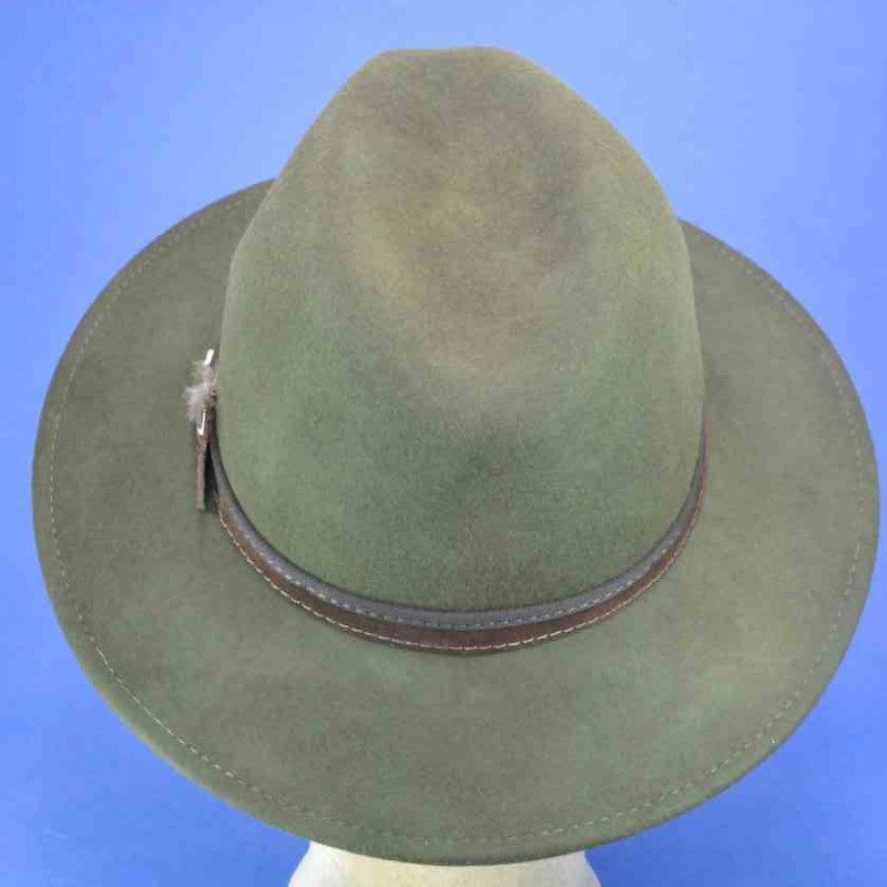 Chapeau Flechet, feutre de laine, traveler, vert loden | Chapeau mixe