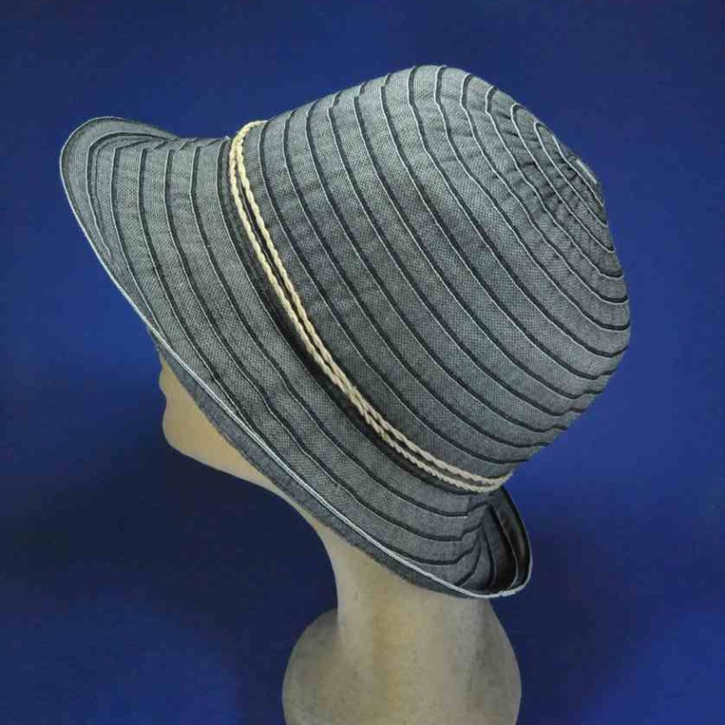 Chapeau gris, en polyester, anti UV, protection UPF 40+ | Pour femme