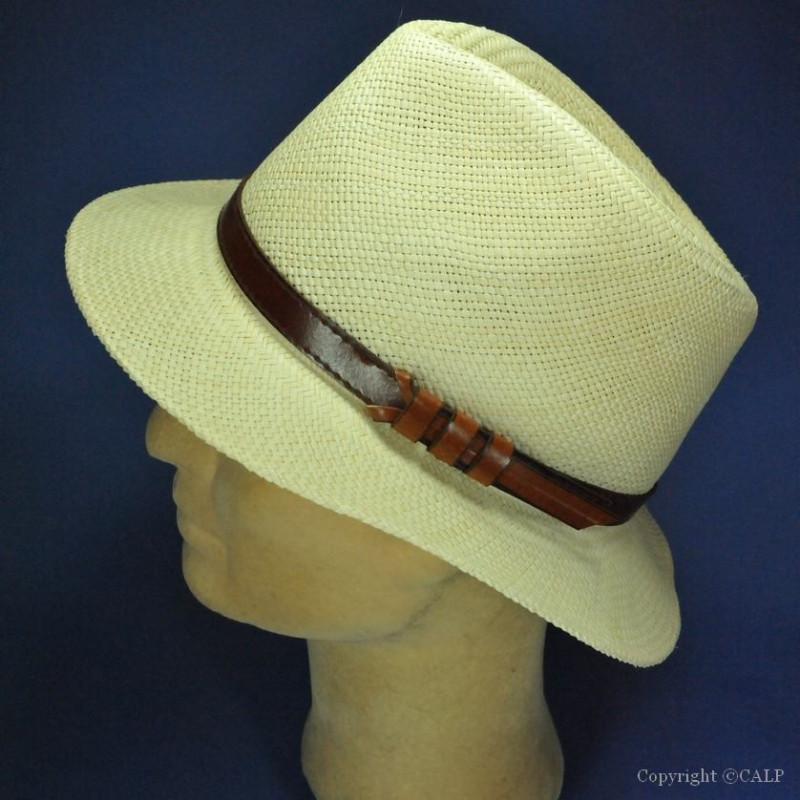 véritable chapeau panama-chapeau en paille panama blanchi pour homme