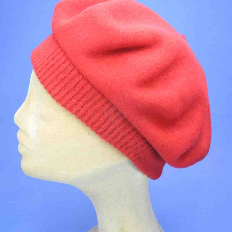 Béret basque fantaisie couleur rouge | Béret fantaisie pour femme
