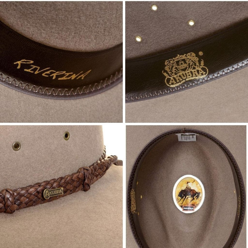Chapeau Akubra riverina bran- Achat akubra hat australiens - Chapeau ...