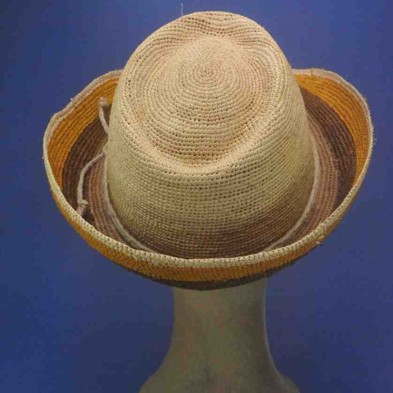 Chapeau Trilby en raphia multicolore | Chapeau d'été mixte