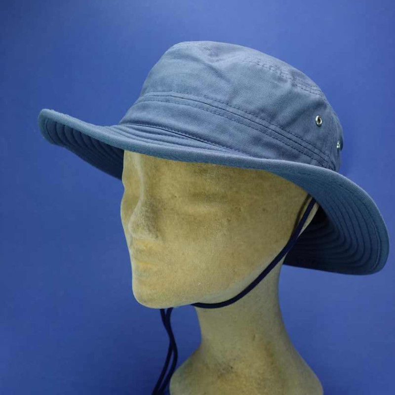 Chapeau baroudeur rando en coton bleuet | Chapeau anti-UV mixte